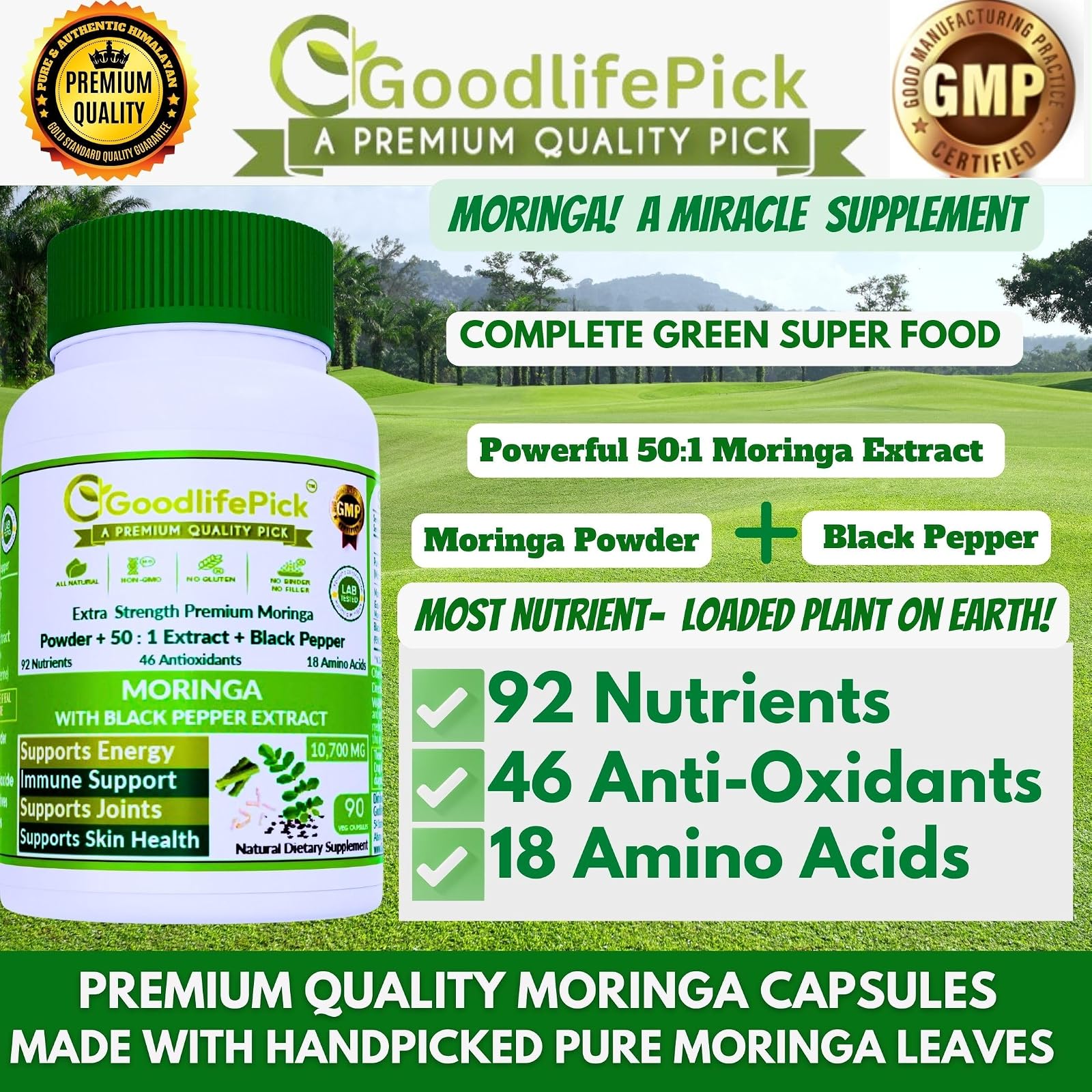 Natural energy booster moringa