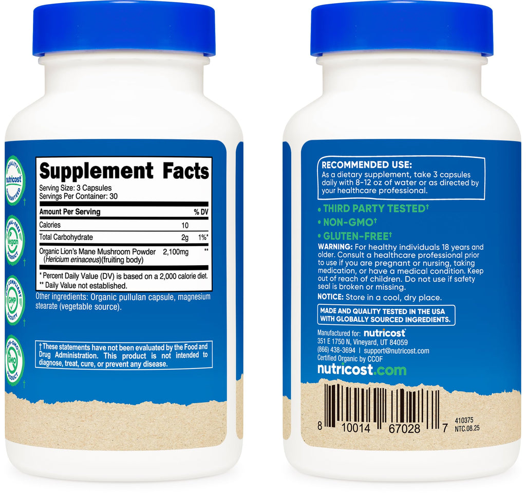 natural energy booster mushroom supplement