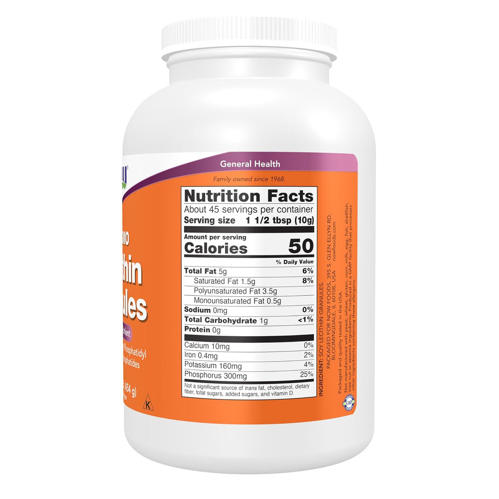 Natural energy booster NOW Lecithin
