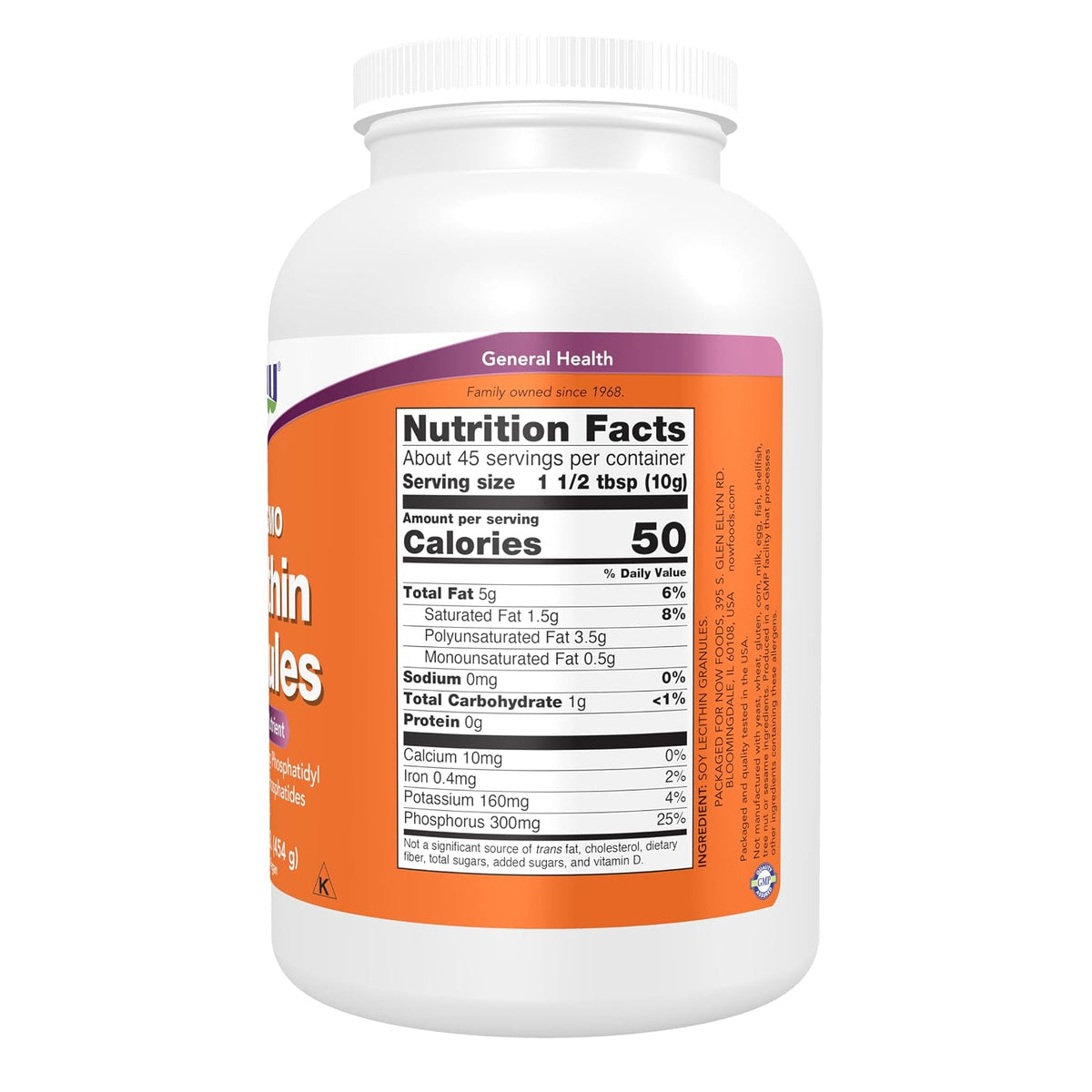 Natural energy booster NOW Lecithin