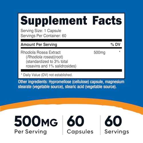 Natural energy booster Rhodiola Rosea