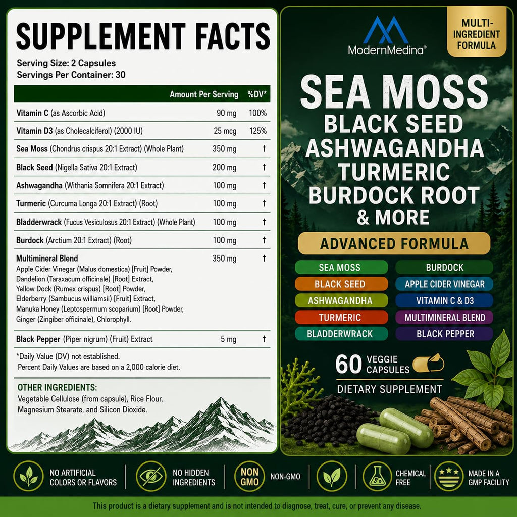 Natural energy booster sea moss