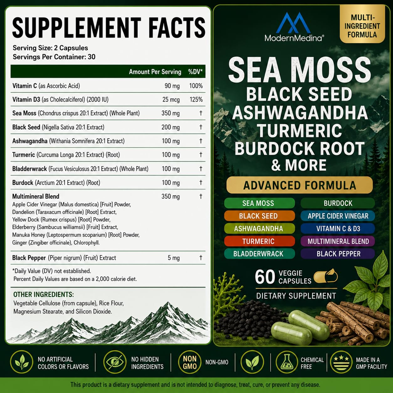 Natural energy booster sea moss