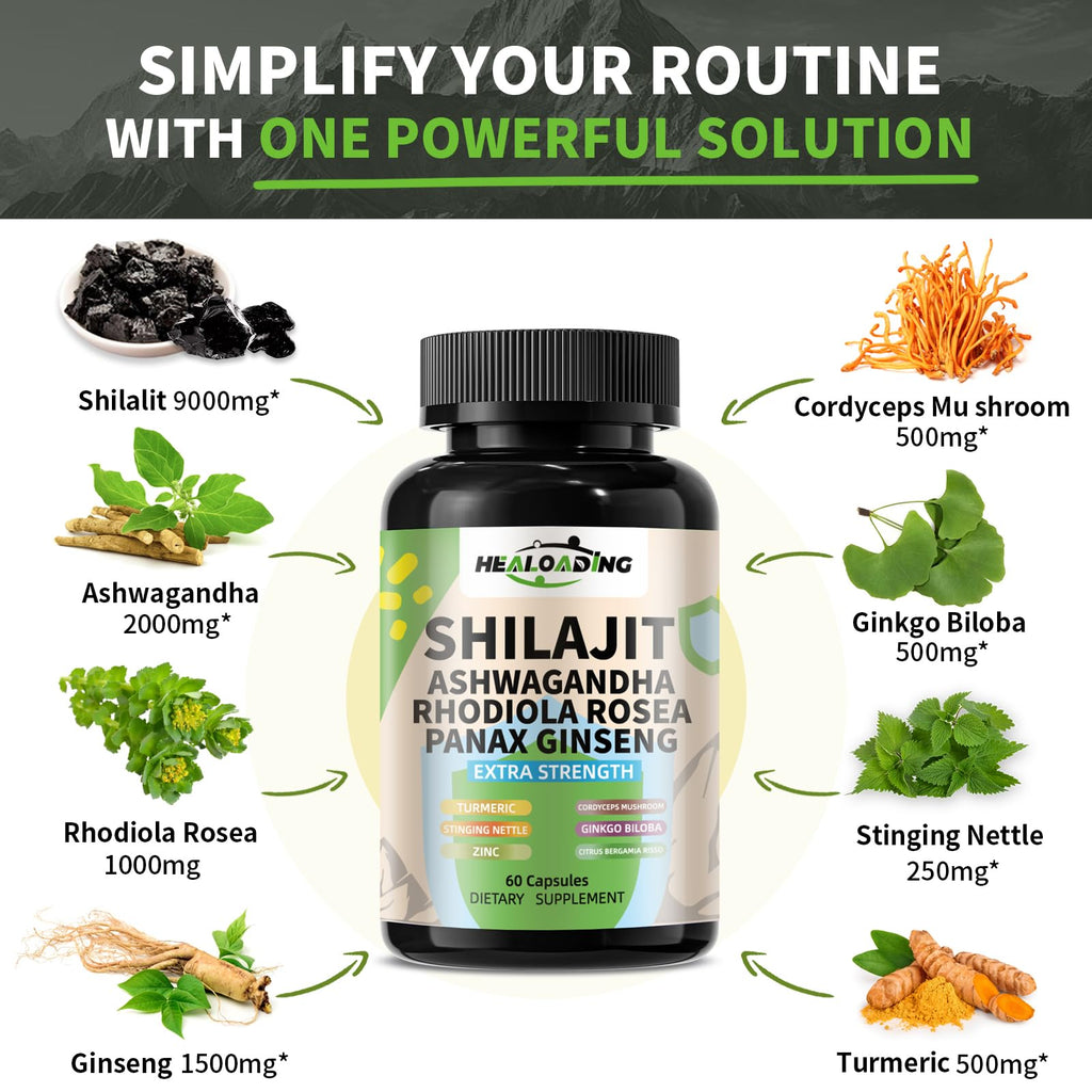 Natural energy booster shilajit capsules