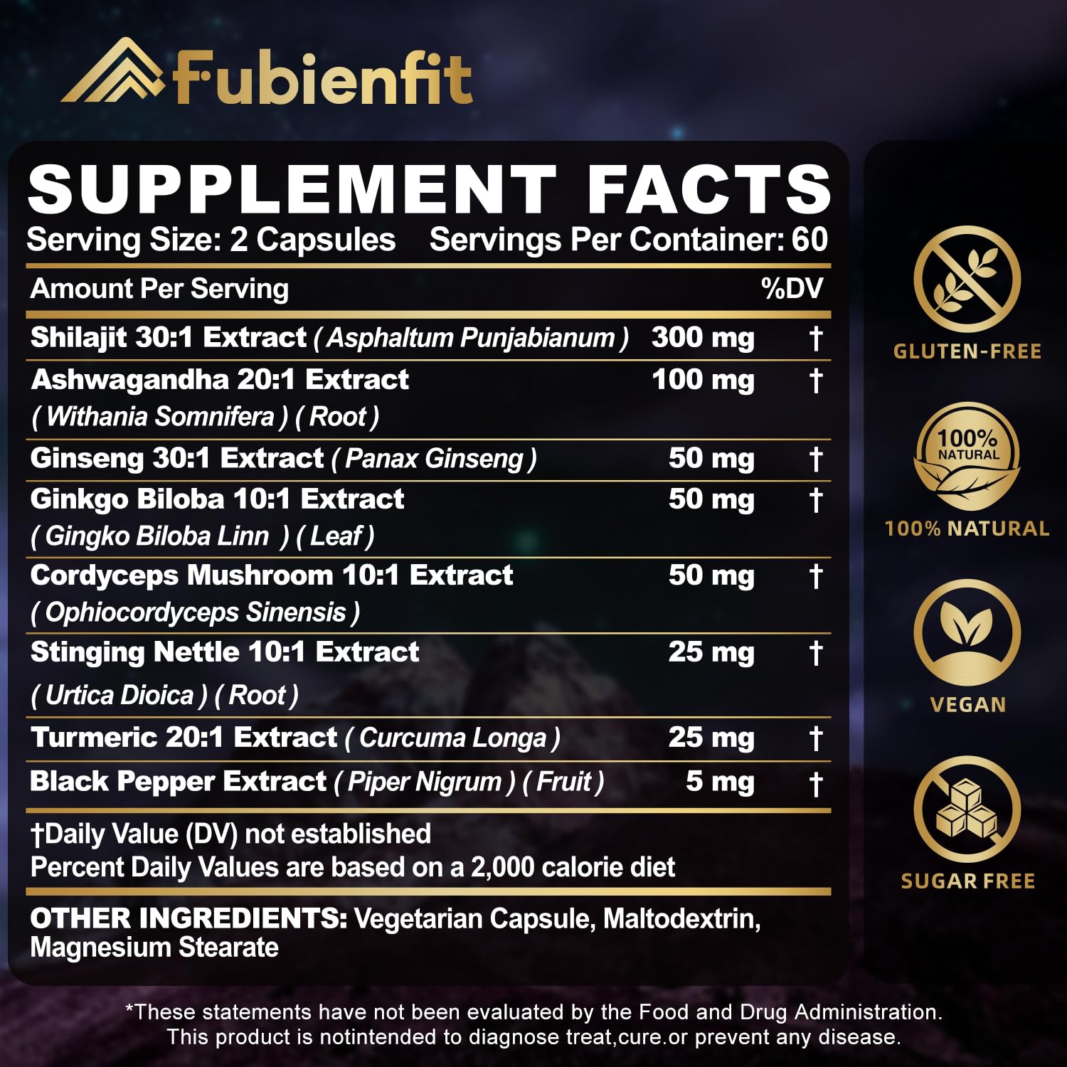 Natural energy booster shilajit supplement