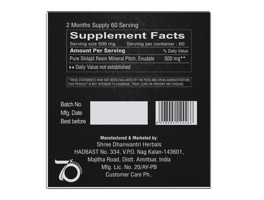 Natural energy booster Shilajit