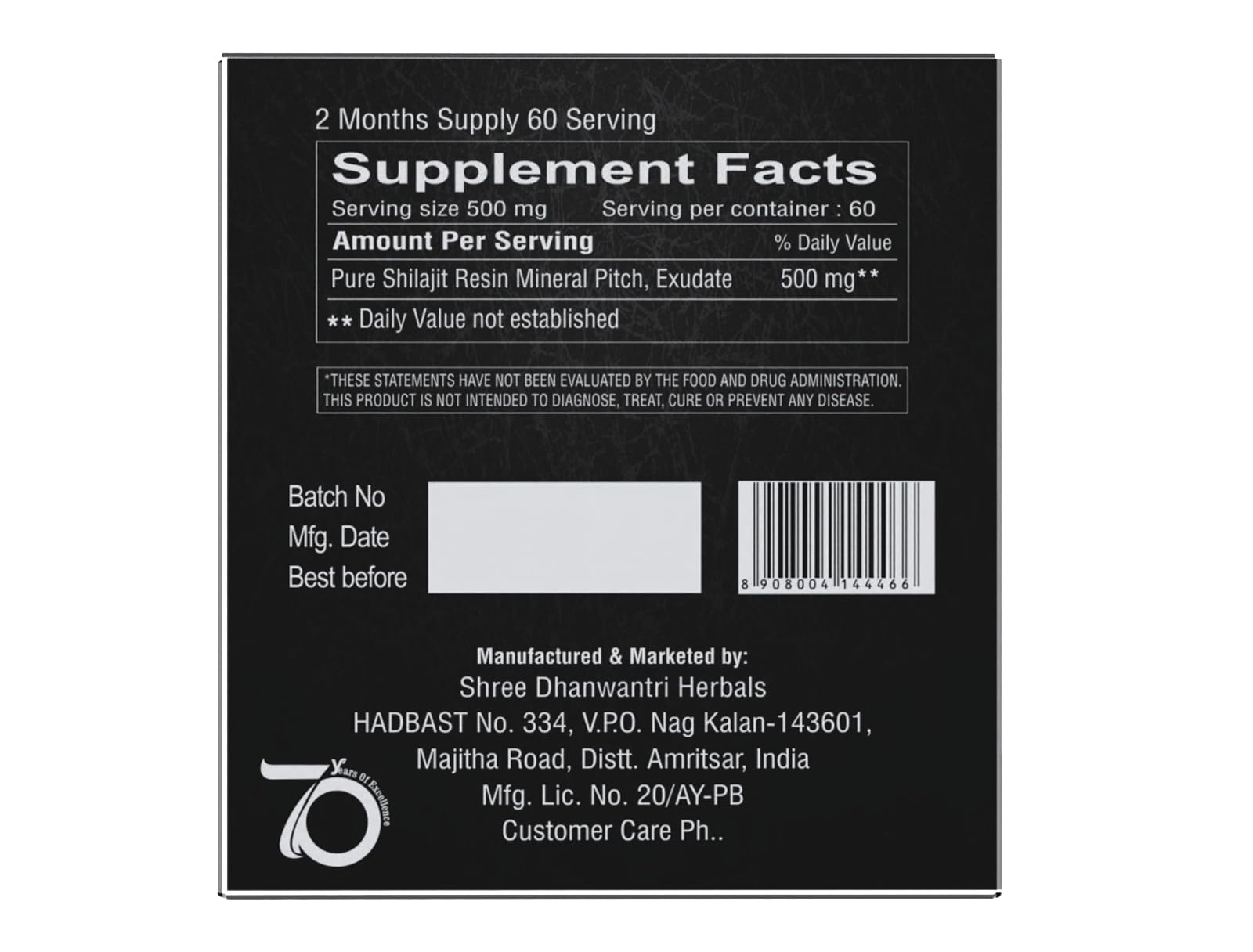 Natural energy booster Shilajit