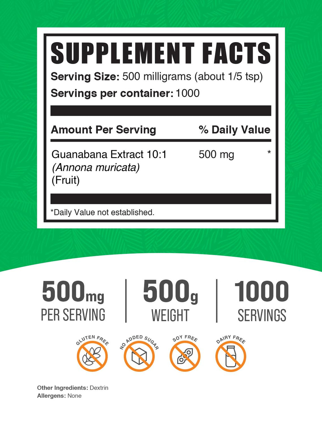 Natural energy booster soursop extract