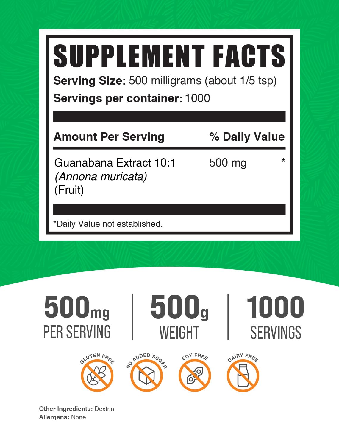 Natural energy booster soursop extract