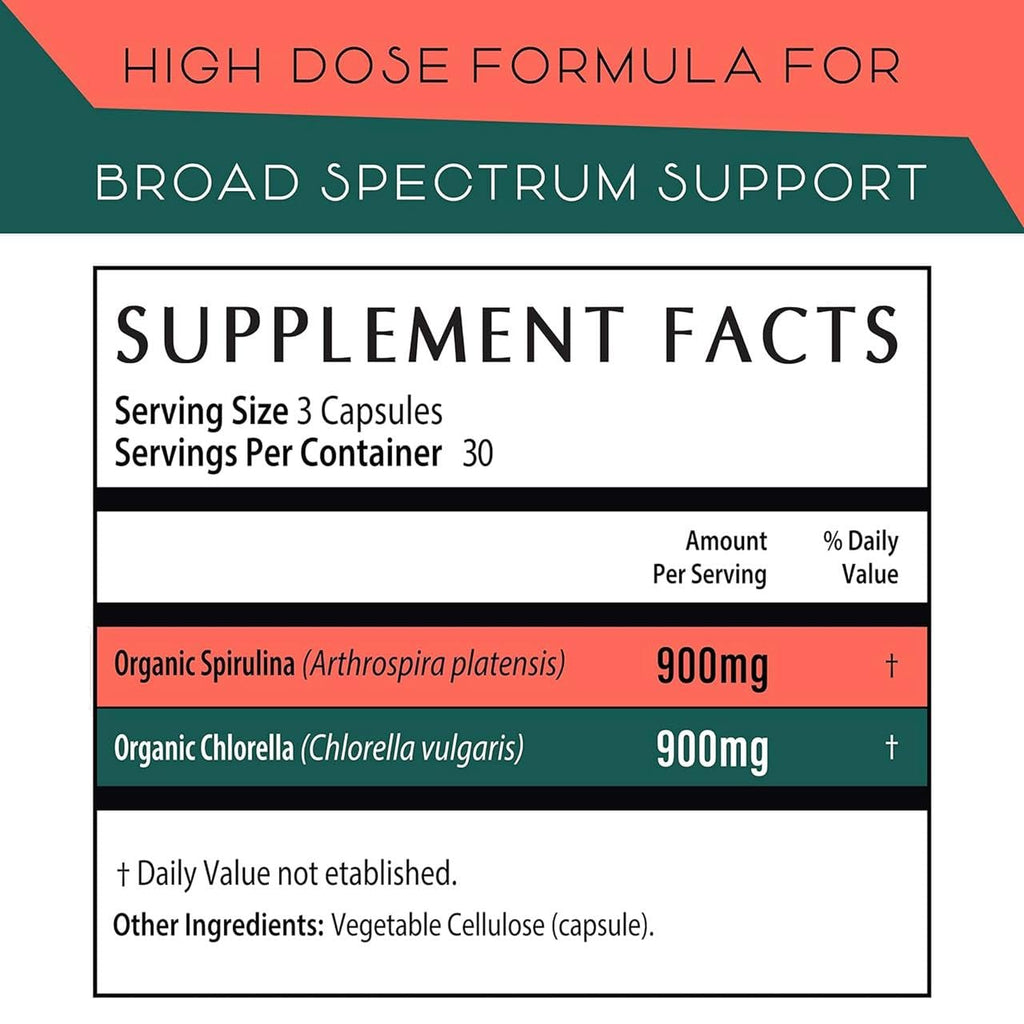 natural energy booster spirulina & chlorella