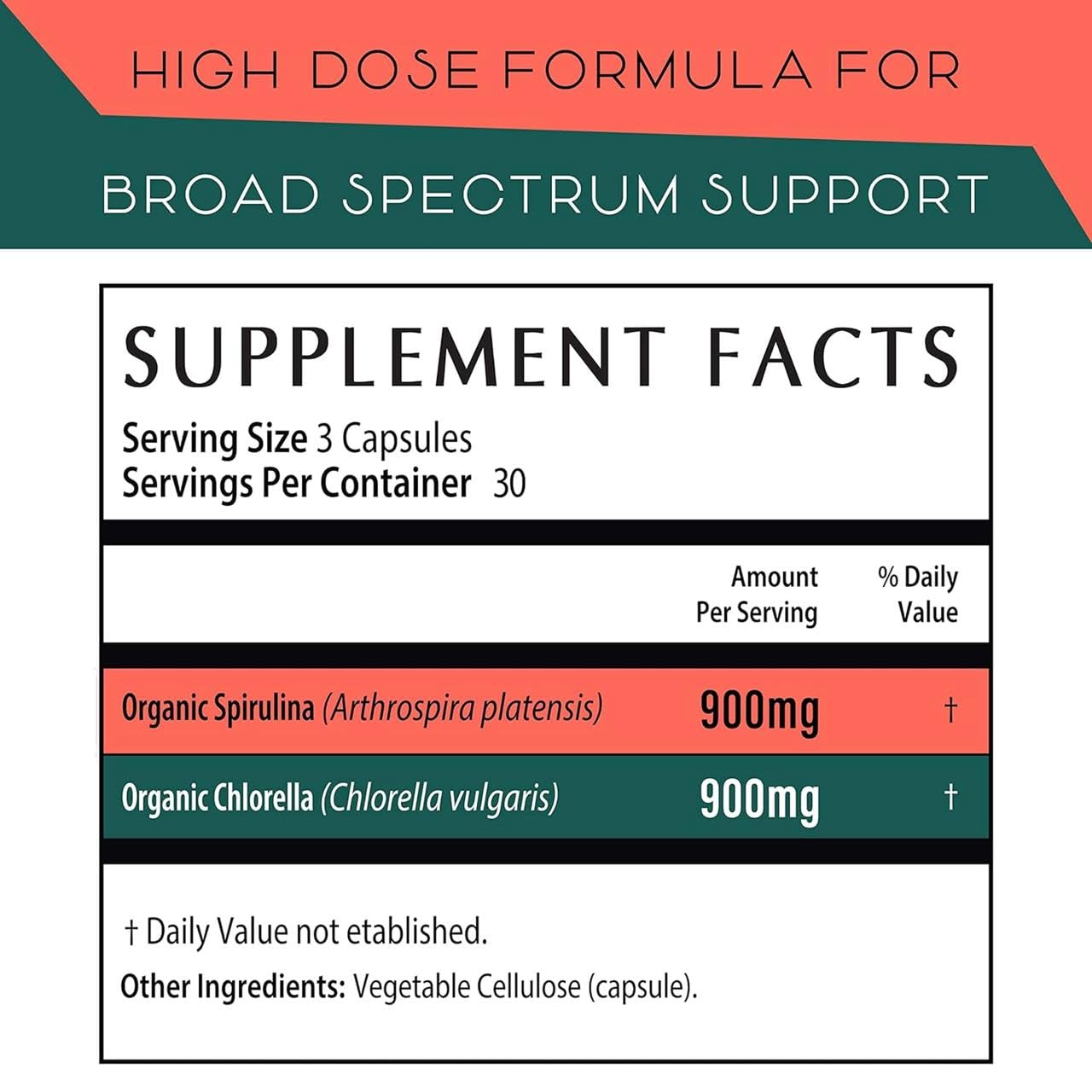 natural energy booster spirulina & chlorella