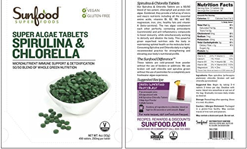 natural energy booster spirulina & chlorella