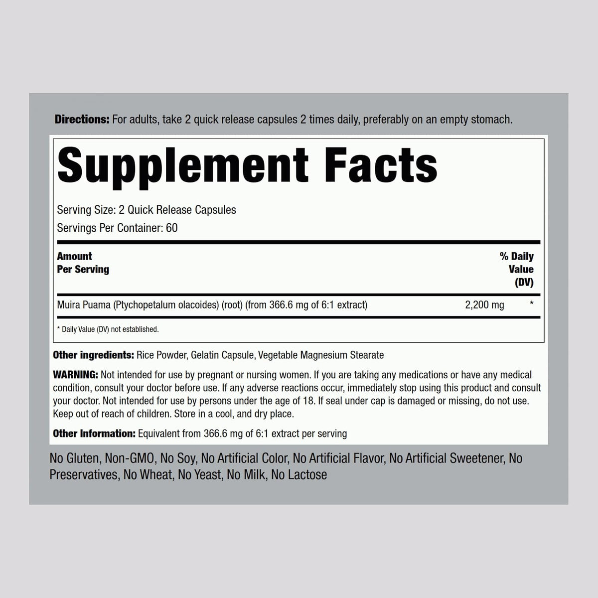 Natural energy booster supplement