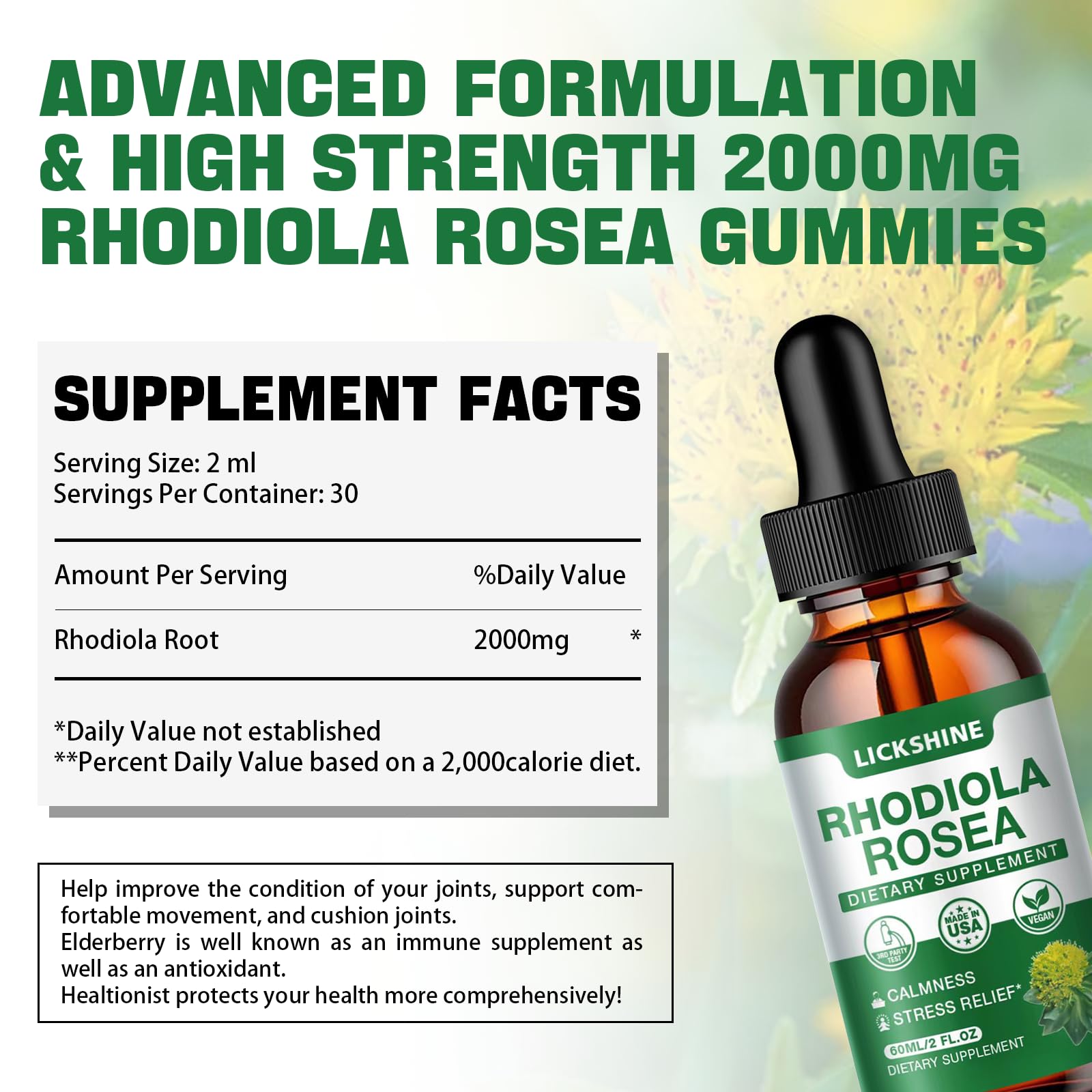 Natural energy booster tincture