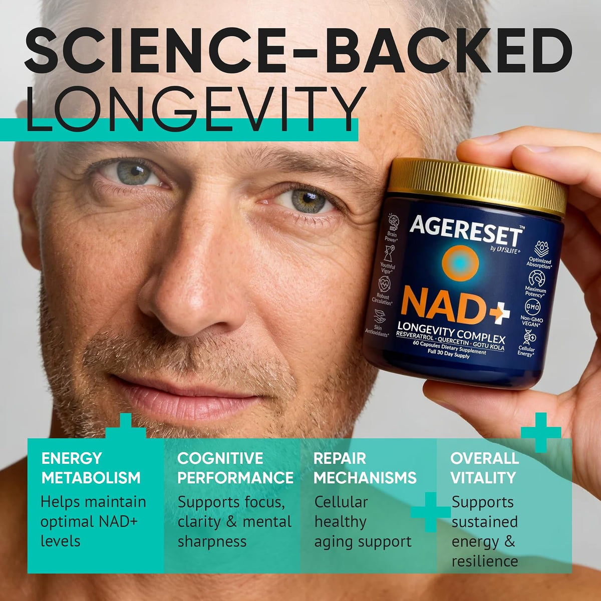 Natural energy booster with AGERESET