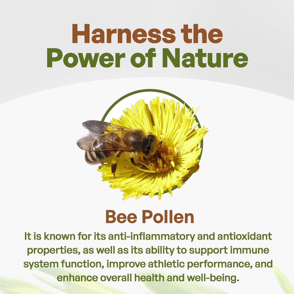 Natural energy booster with bee pollen