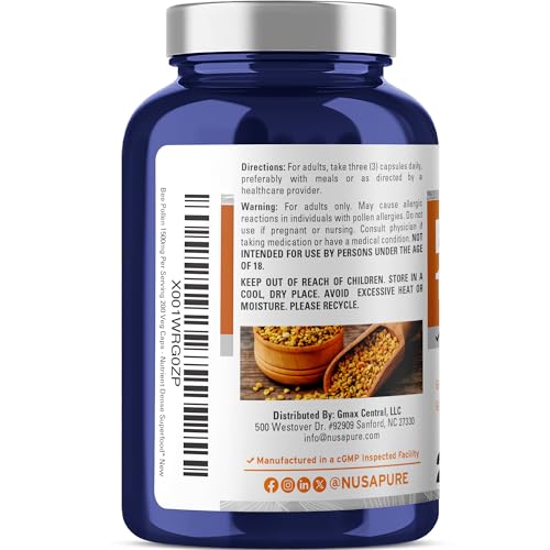 Natural energy booster with bee pollen