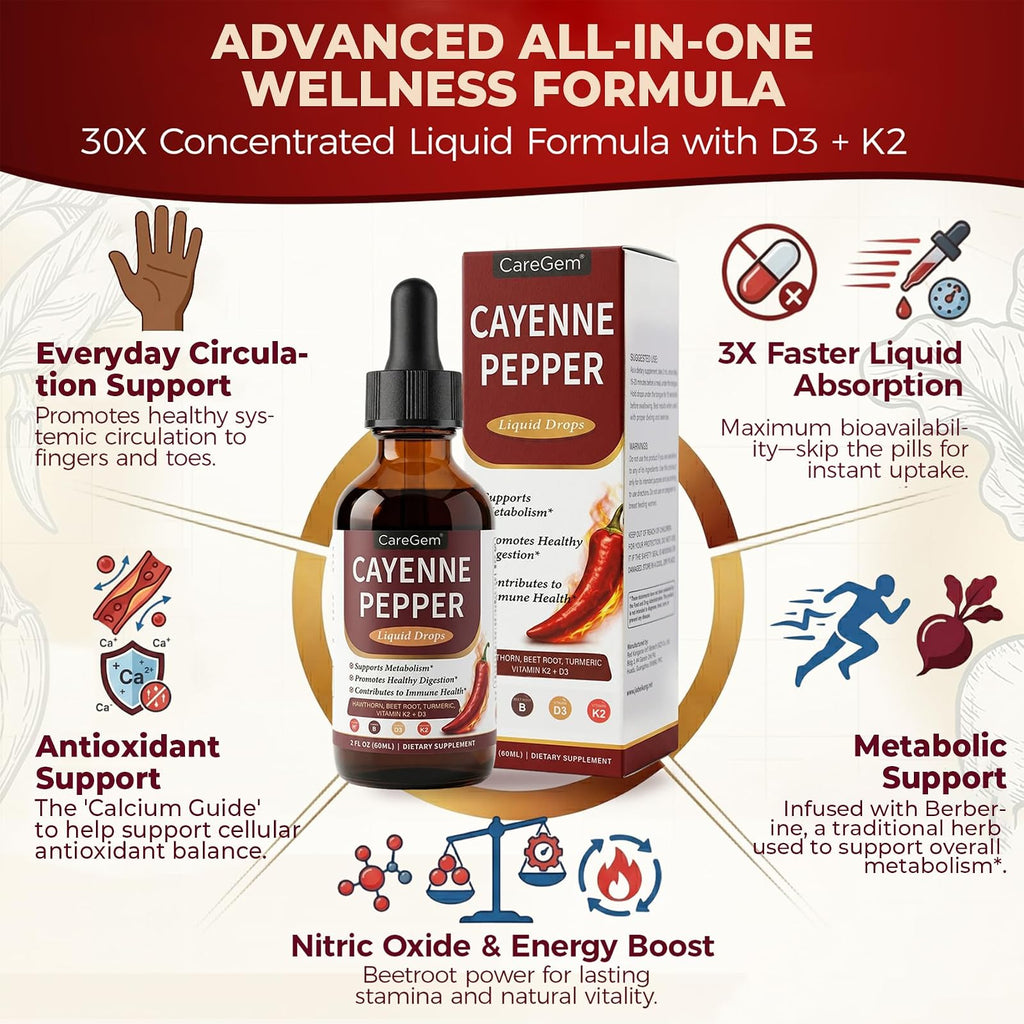 Natural energy booster with cayenne