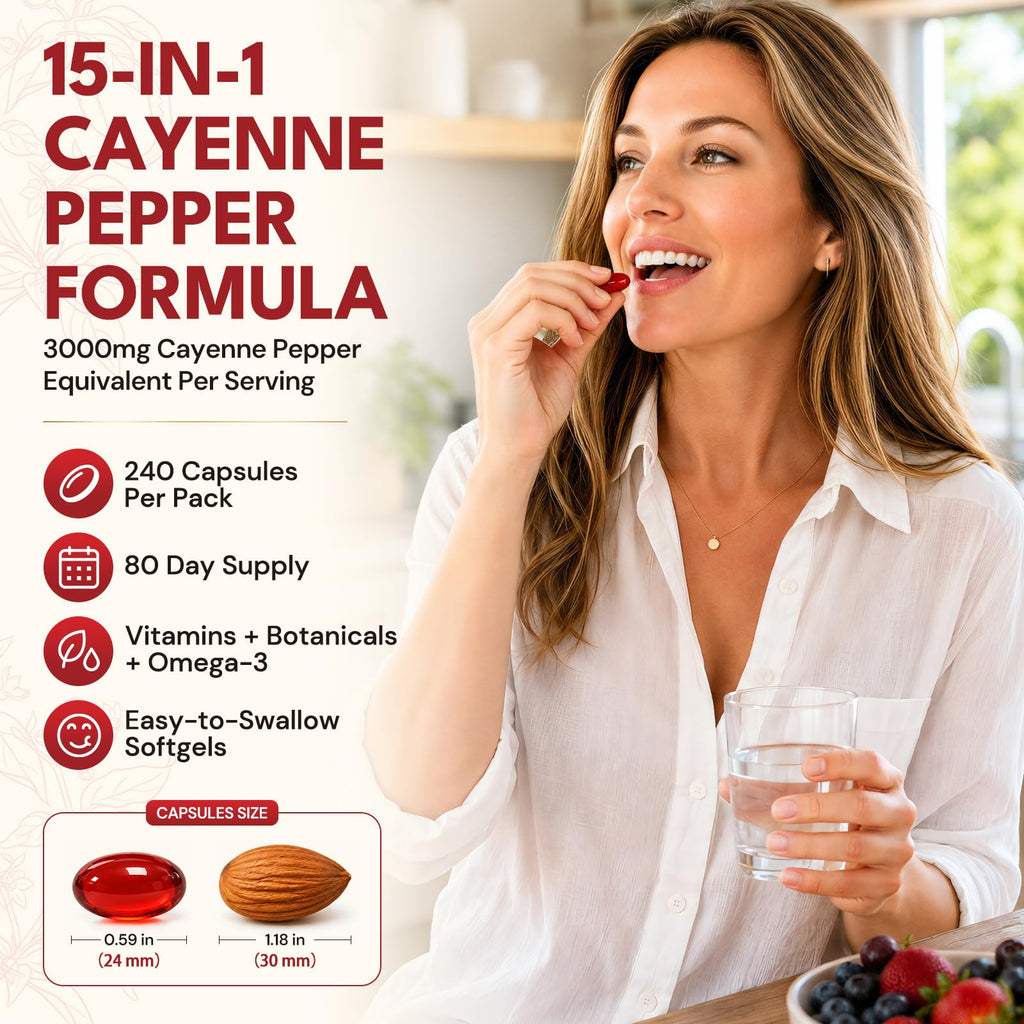 Natural energy booster with cayenne