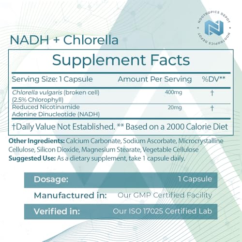 Natural energy booster with chlorella and NADH