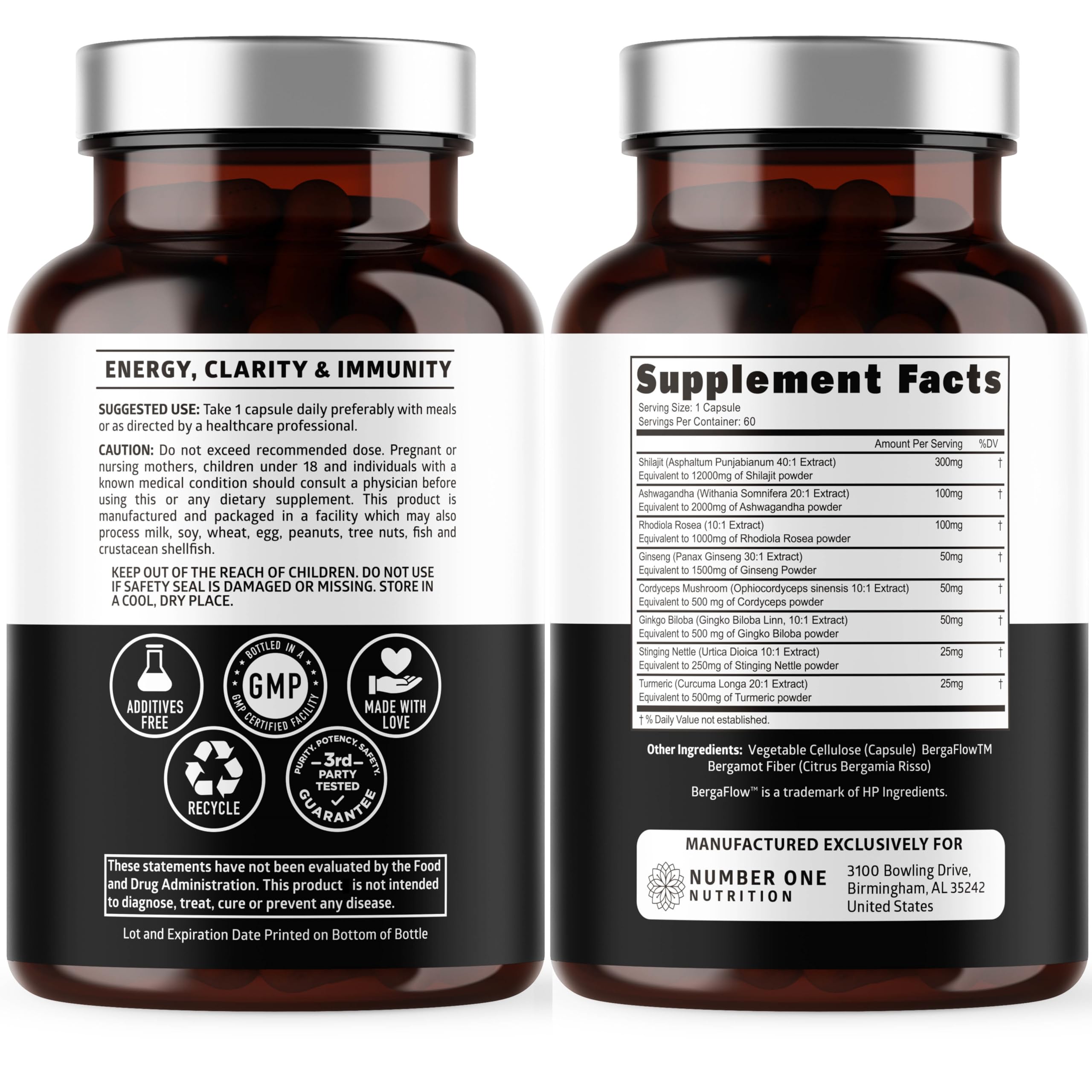 Natural energy booster with fulvic acid