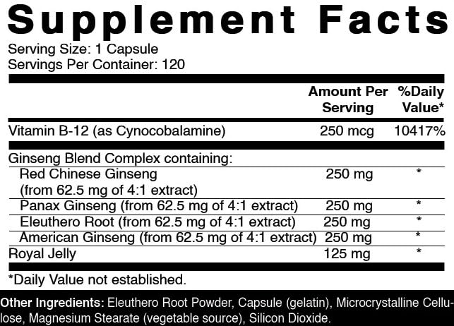 natural energy booster with ginseng