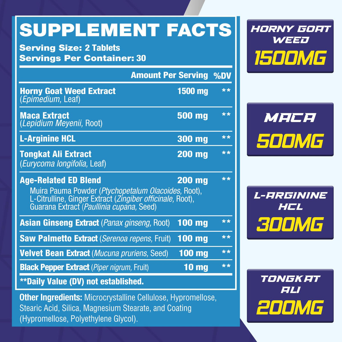 Natural energy booster with Maca