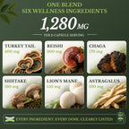 Natural energy booster with mushrooms