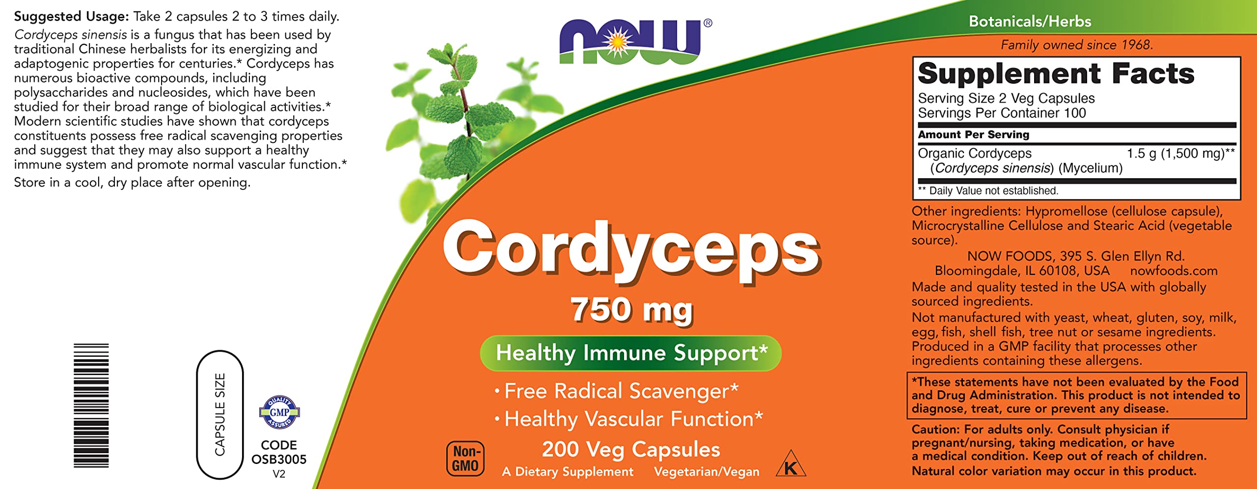 natural energy booster with mushrooms
