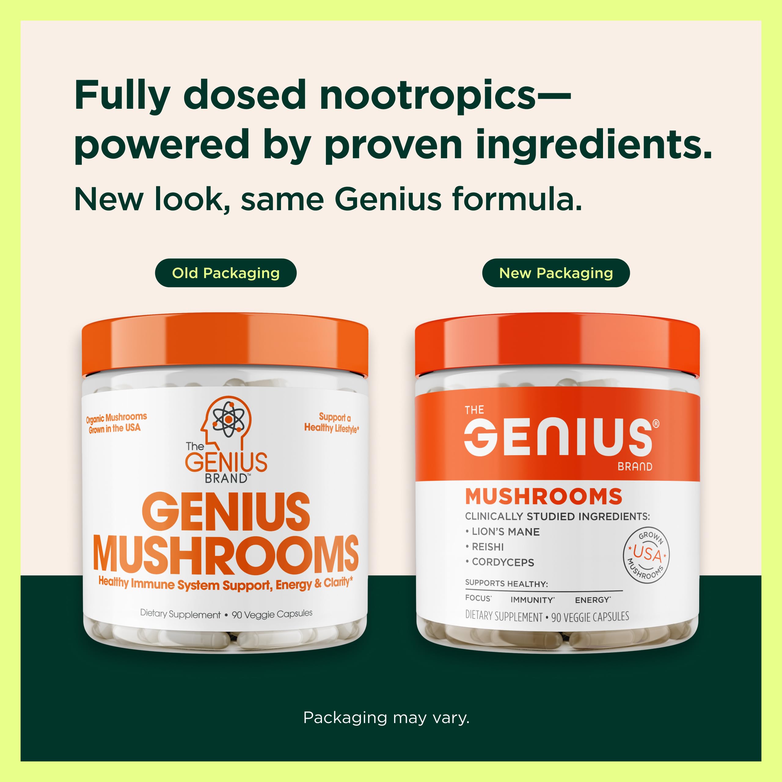 natural energy booster with mushrooms