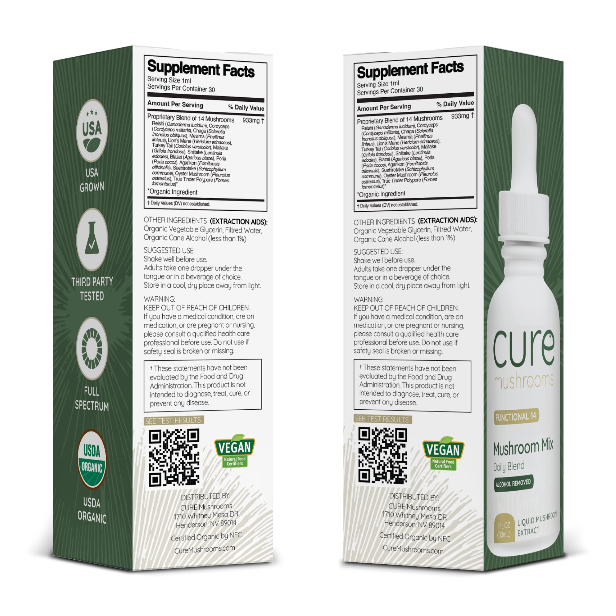 natural energy booster with mushrooms