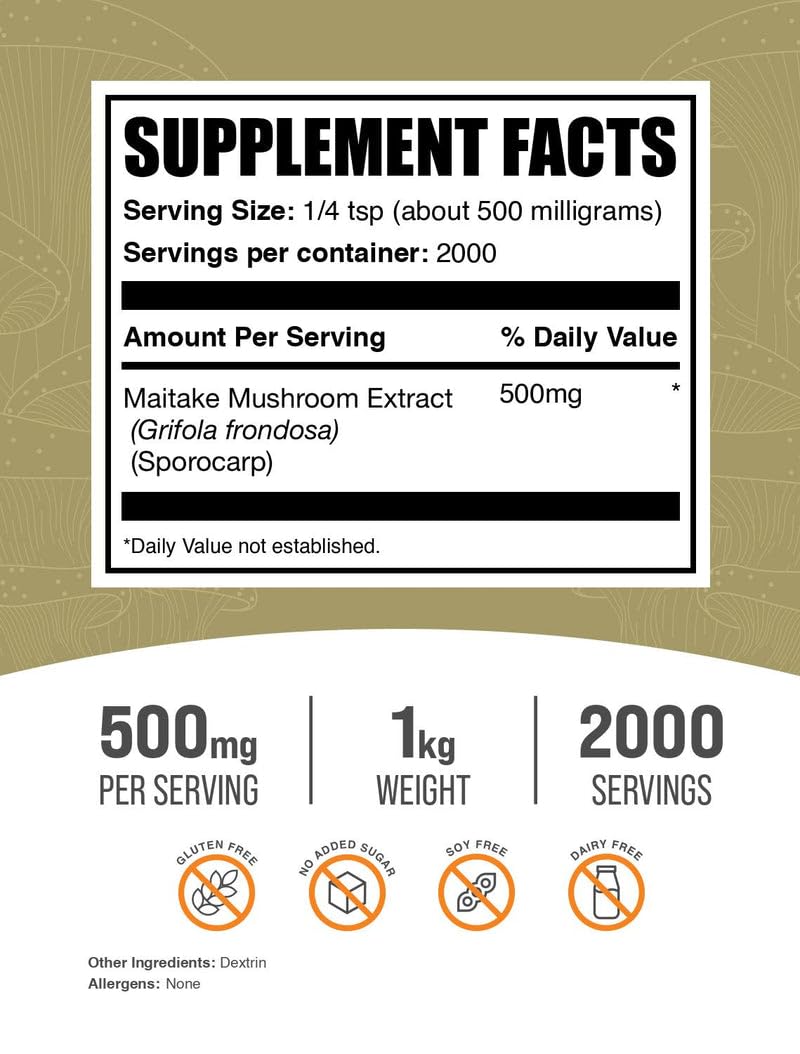Natural energy booster with mushrooms