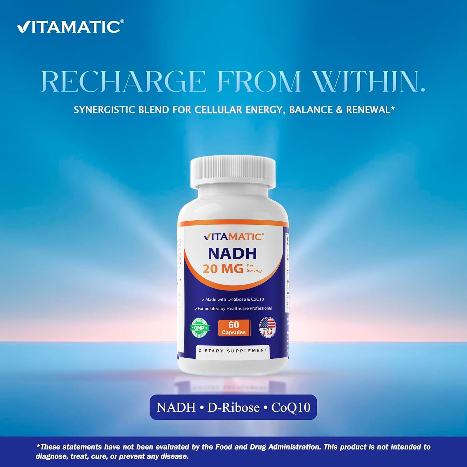 Natural energy booster with NADH