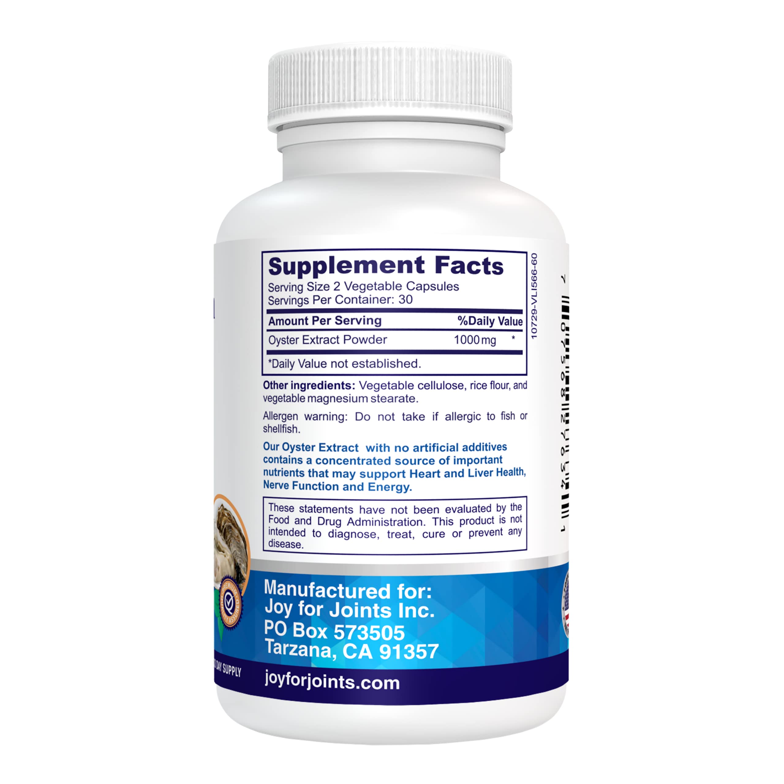 Natural energy booster with oyster extract