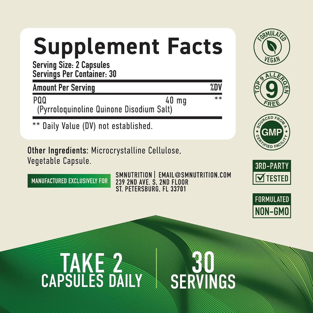 Natural energy booster with PQQ