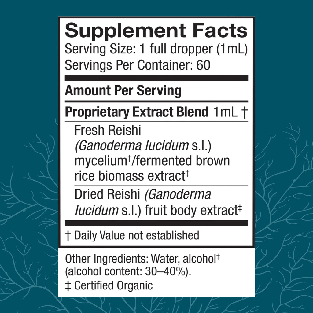Natural energy booster with Reishi mushrooms