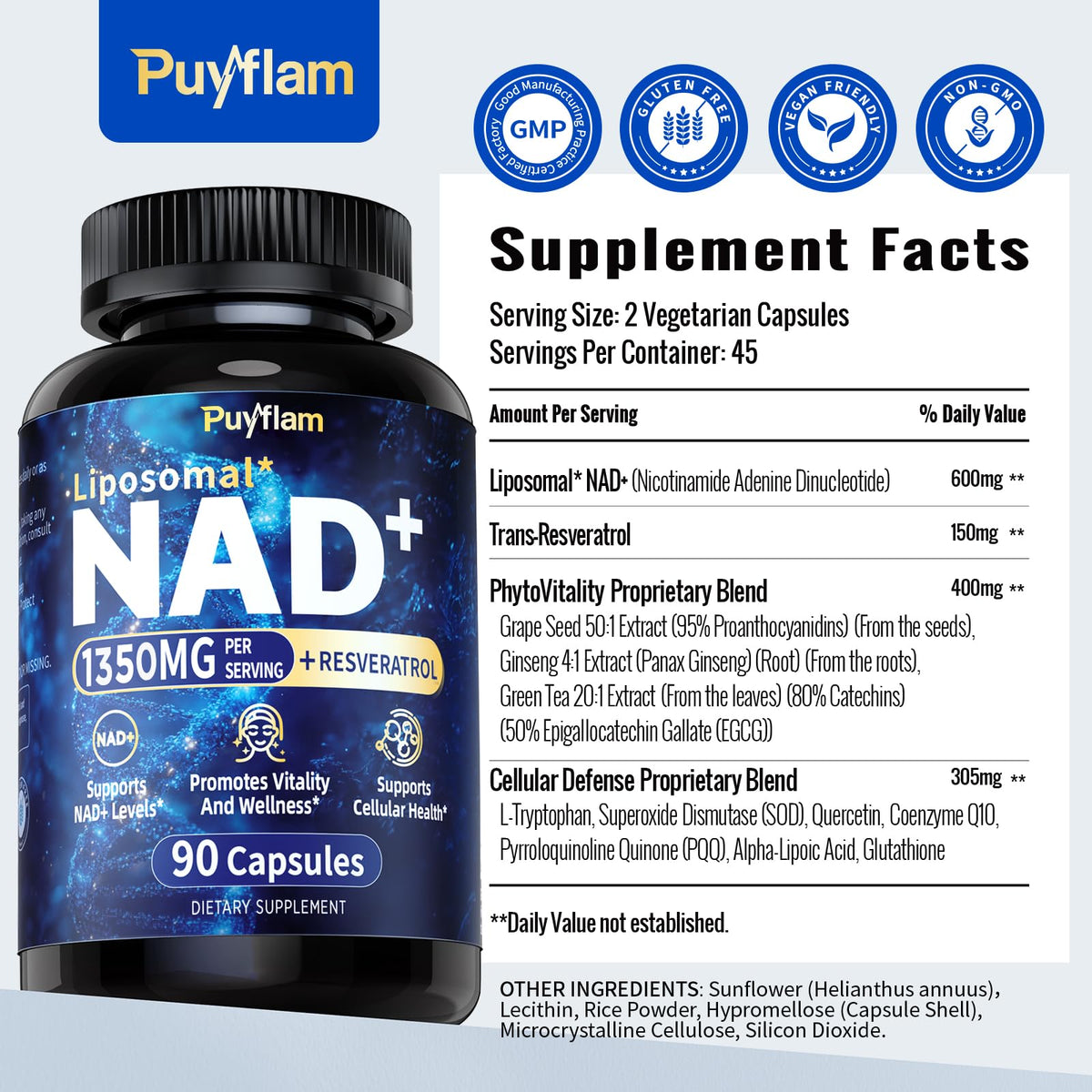 Natural energy booster with resveratrol