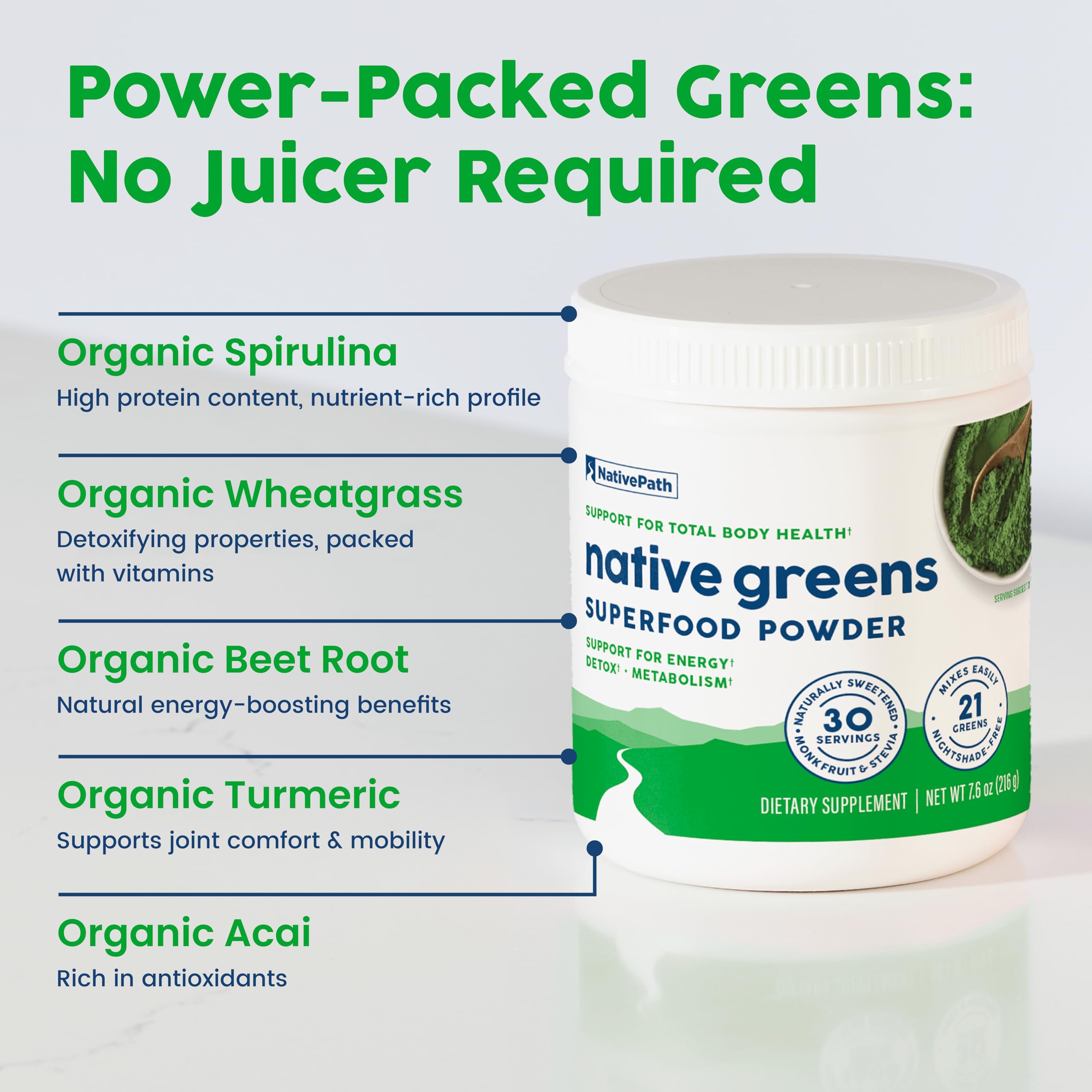 Natural energy booster with superfoods