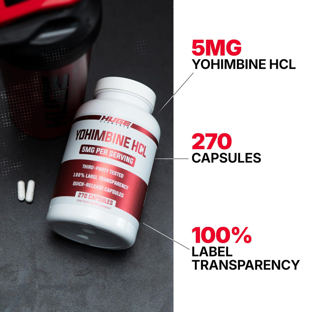Natural energy booster Yohimbine capsules