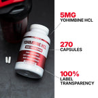 Natural energy booster Yohimbine capsules