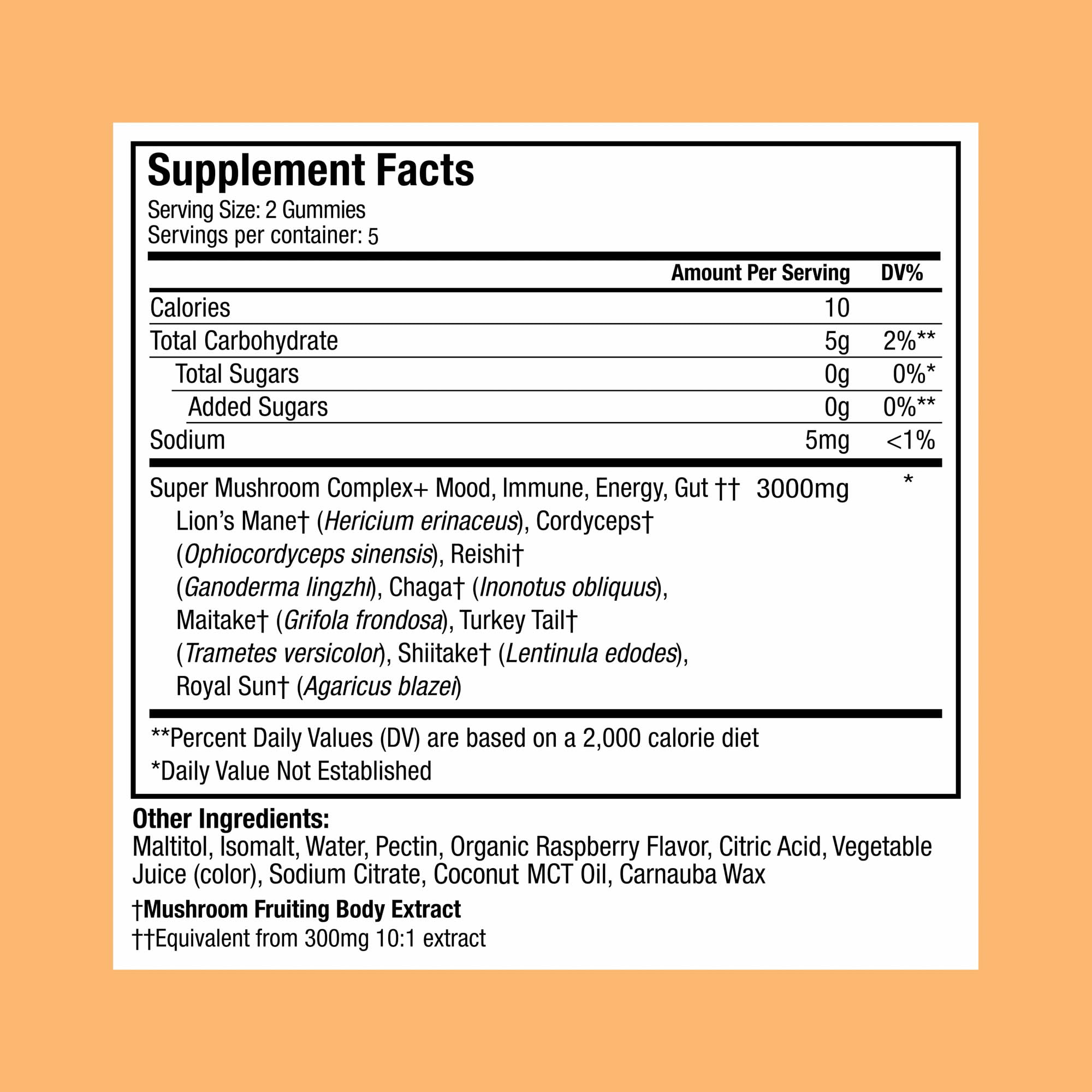 Natural energy boosting mushroom supplements