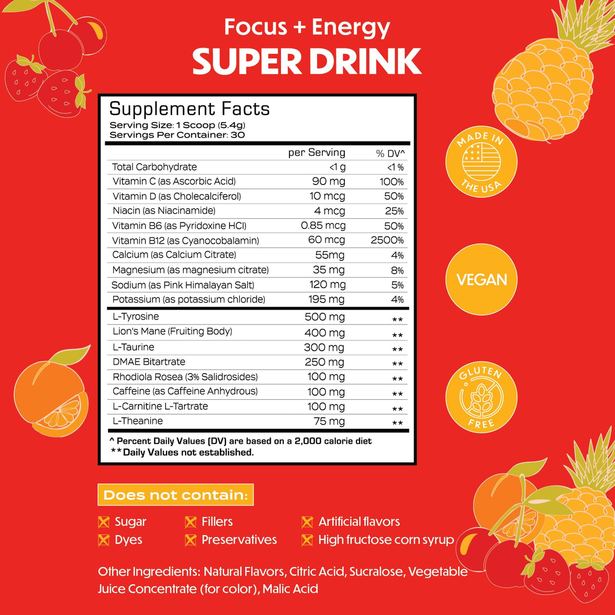 Natural energy drink for athletes