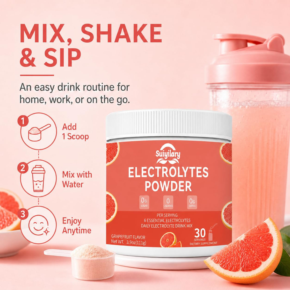 Natural energy drink powder for endurance