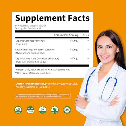 Natural energy enhancer mushroom complex