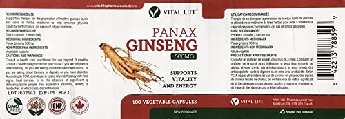 Natural energy enhancer with ginseng