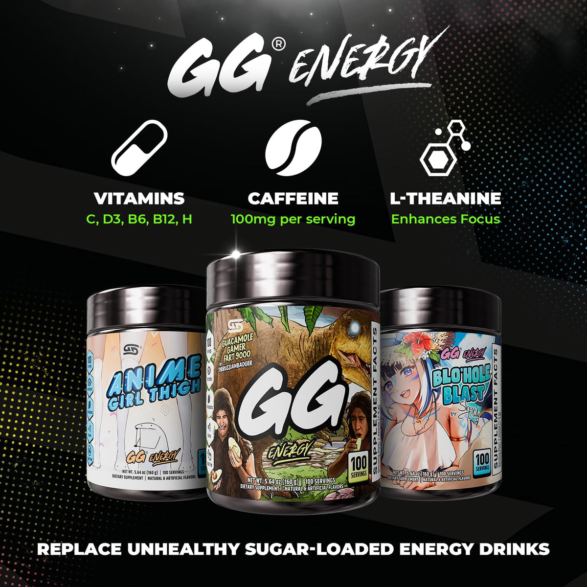 Natural energy for gaming sessions