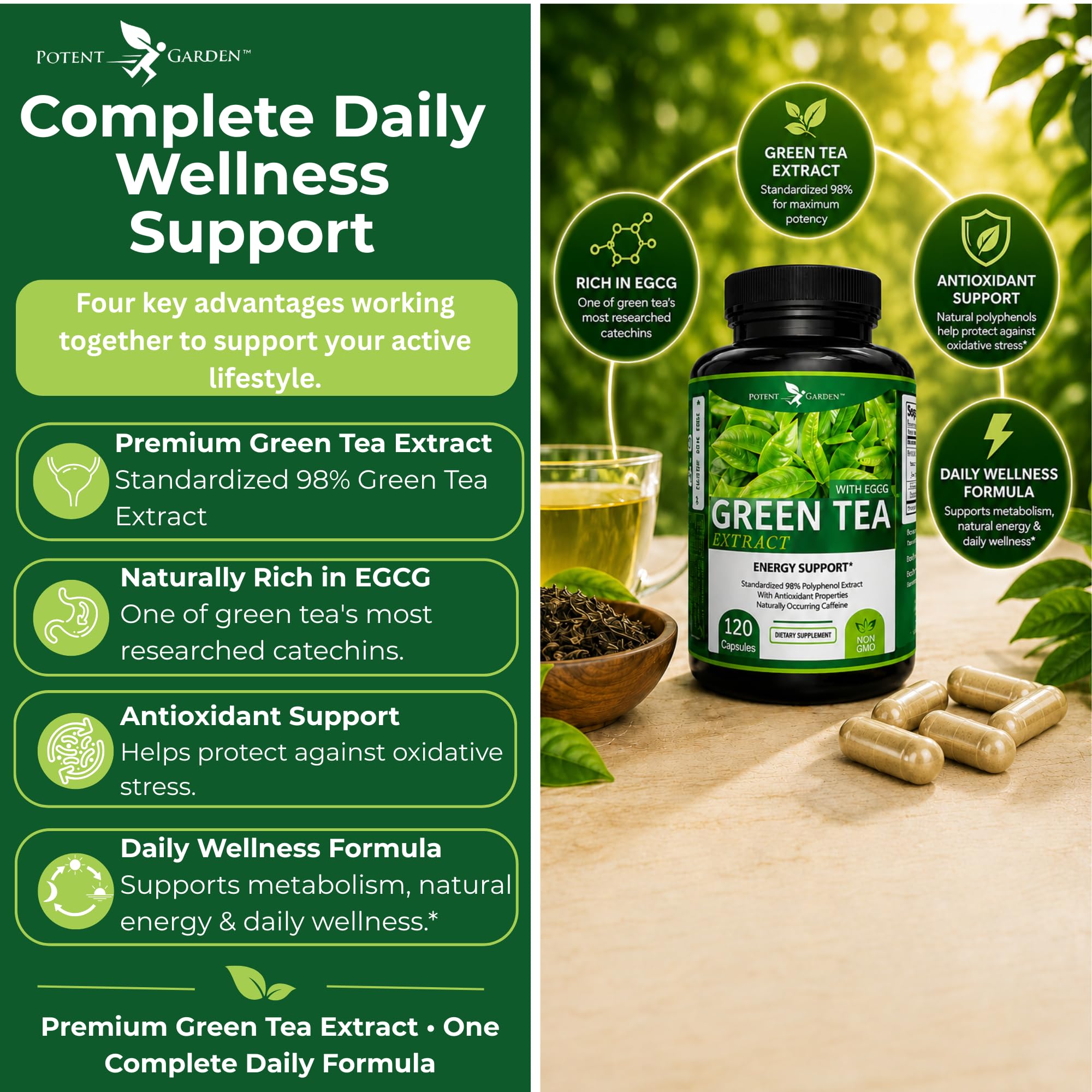 natural energy from green tea