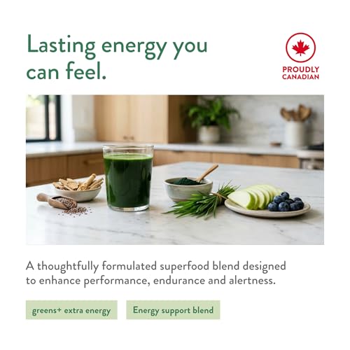 natural energy from greens+ powder