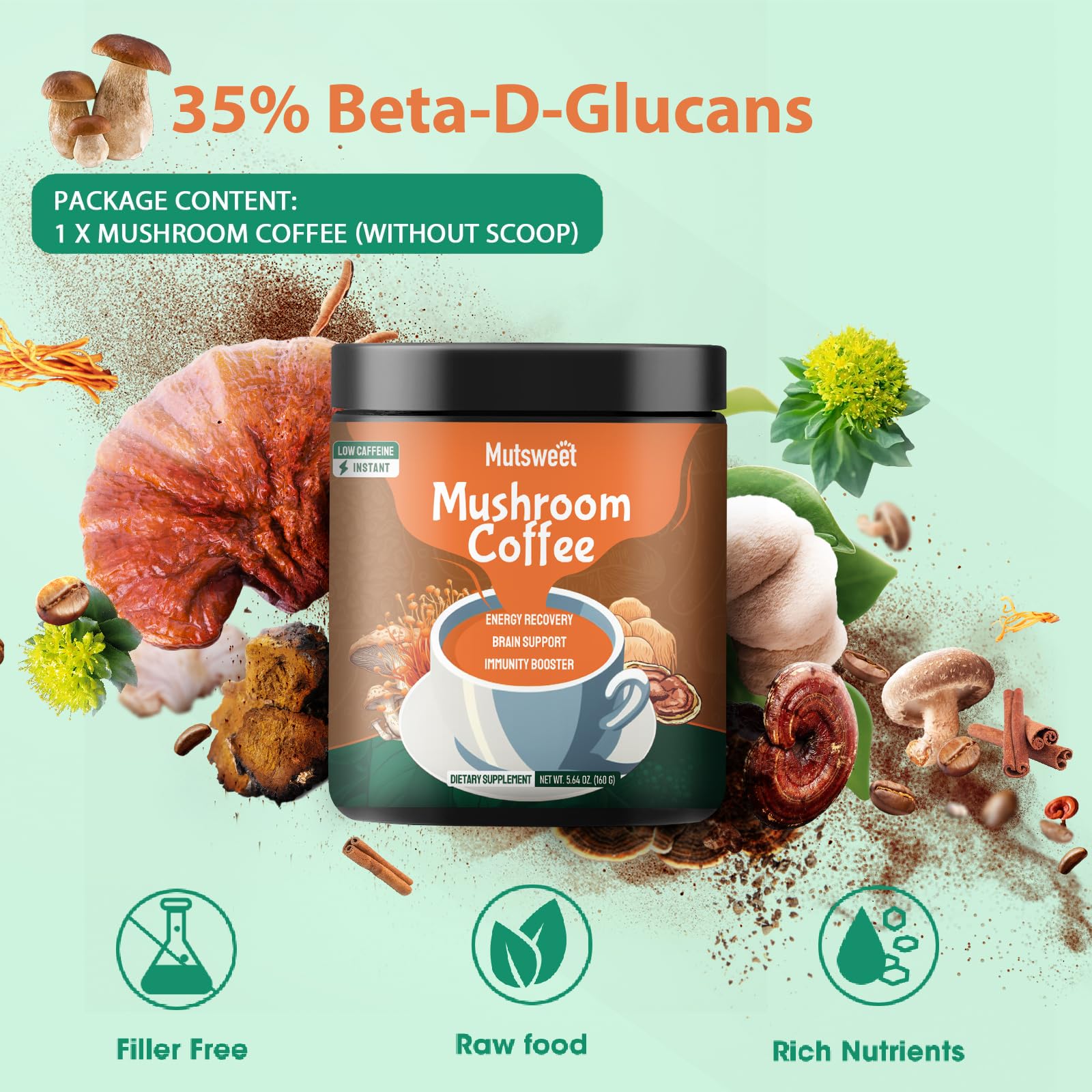 natural energy from mushroom blend
