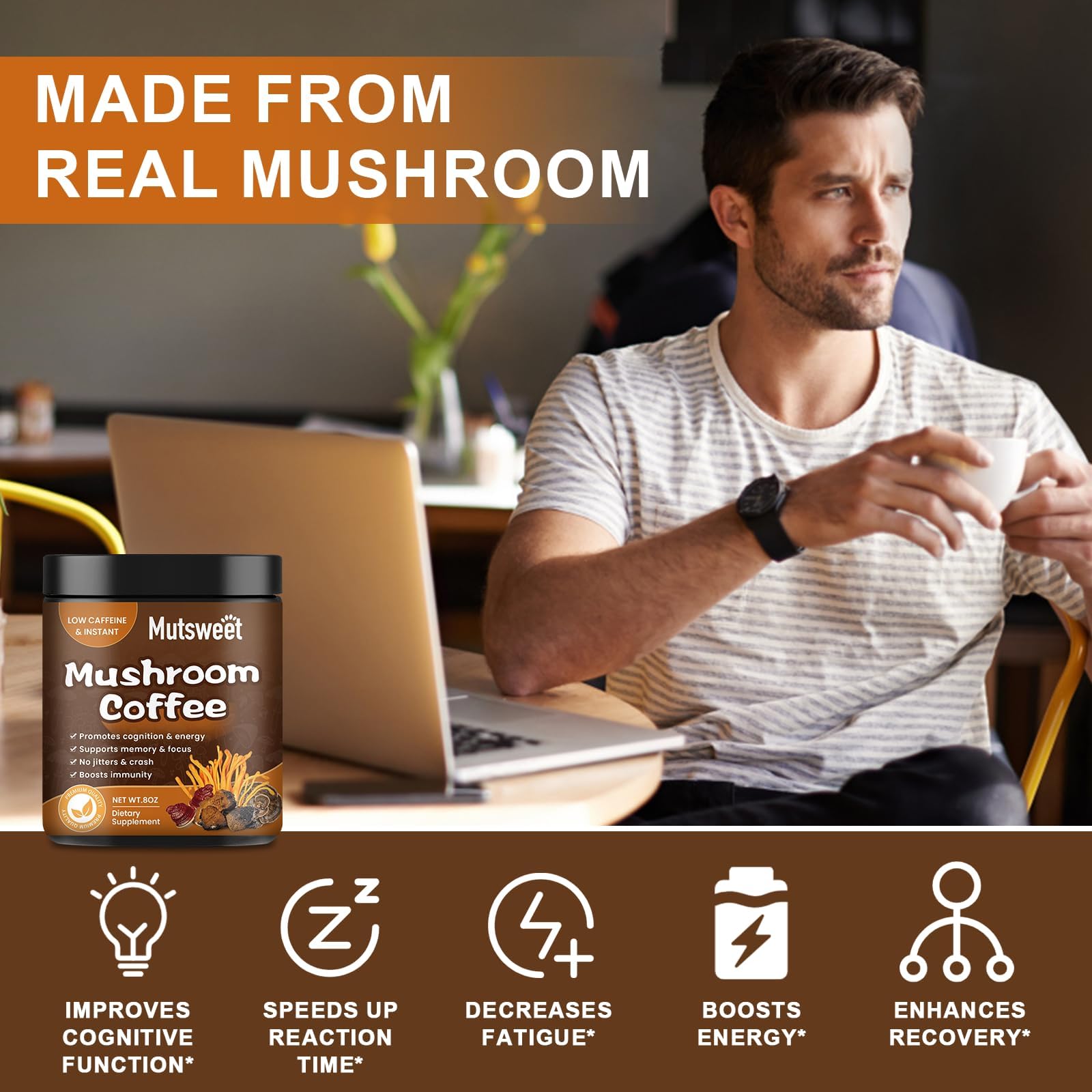 natural energy from mushroom blend